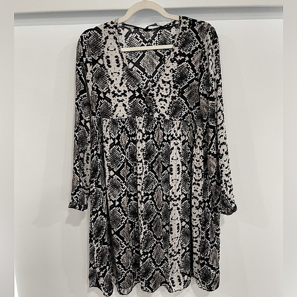 Dresses | Zara Snake Print Dress | Poshmark